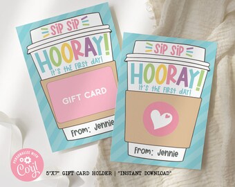 PRINTABLE Sip Sip Hooray It's the First Day of School - Etsy