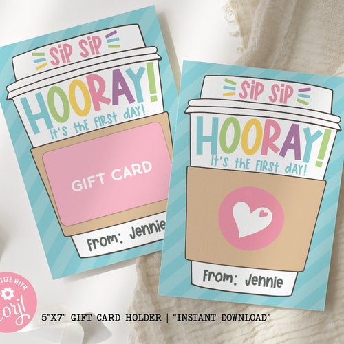 Editable Back to School Tag Happy First Day of School Gift Tag - Etsy