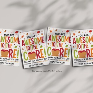 Thanksgiving Gift Tags Printable Fall Appreciation, You Are Awesome to ...