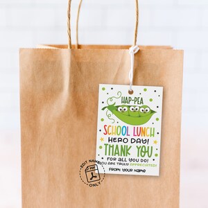 School Lunch Hero Day Gift Tag Printable, School Lunch Hero Card, Thank ...