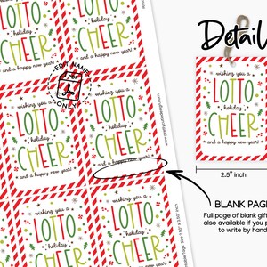 Christmas Lotto Gift Tags Printable, Wishing You a Lotto Holiday Cheer ...