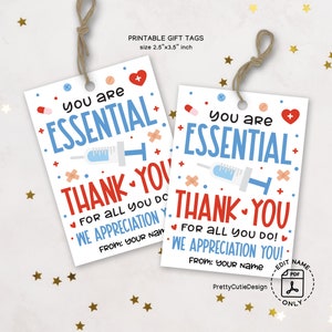 Nurse Appreciation Gift Tag Printable, Happy Nurse Week Tags, Nurse ...