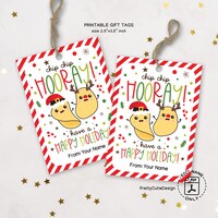 Christmas Chips Gift Tag Template, Printable Chip Chip Hooray Cute ...