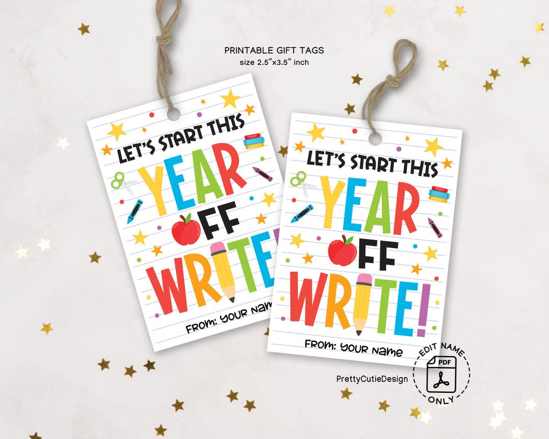 Welcome Back to School Gift Tag for Teachers, Printable First Day of ...