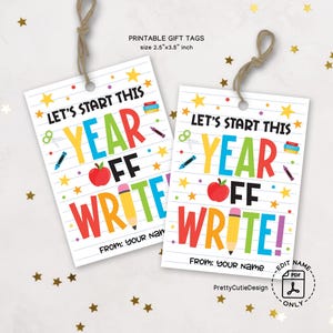 Welcome Back to School Gift Tag for Teachers, Printable First Day of ...