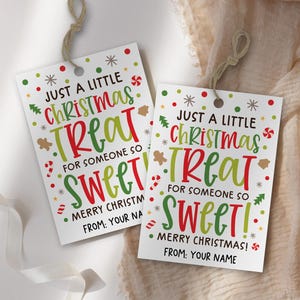 Christmas Treat Gift Tags Printable, Someone so Sweet, Holiday Bakery ...