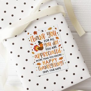 Thanksgiving Gift Tags Printable, Thankful Goodie Bag Tags, Happy Fall ...