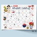 Pirates Animals Reward Chart for Kids, Simple Kids Reward Chart, Cute ...