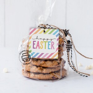 Easter Printable Gift Tags, Happy Easter Gift Tag Stickers, Easter ...