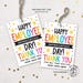 Happy Easter Printable Gift Tags, School Easter Classroom Gift Tag ...