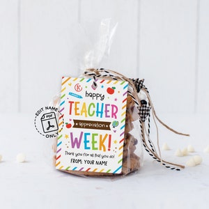Teacher Appreciation Week Printable Gift Tags, Teacher Appreciation Tag ...