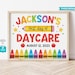 Editable First Day of Daycare Sign: Personalized Photo Prop (instant ...