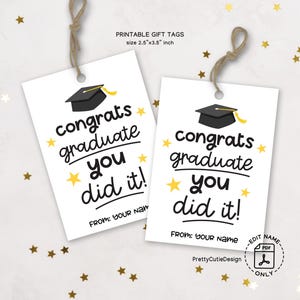 Congrats Grad Graduation Gift Tags, Class of 2025 Gifts Bulk ...