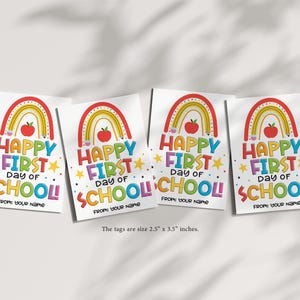 Happy First Day of School Gift Tag for Teacher, Back to School Gift ...