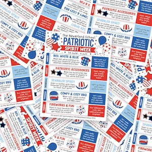 Patriotic Spirit Week Flyer: 4th of July School Newsletter (canva ...