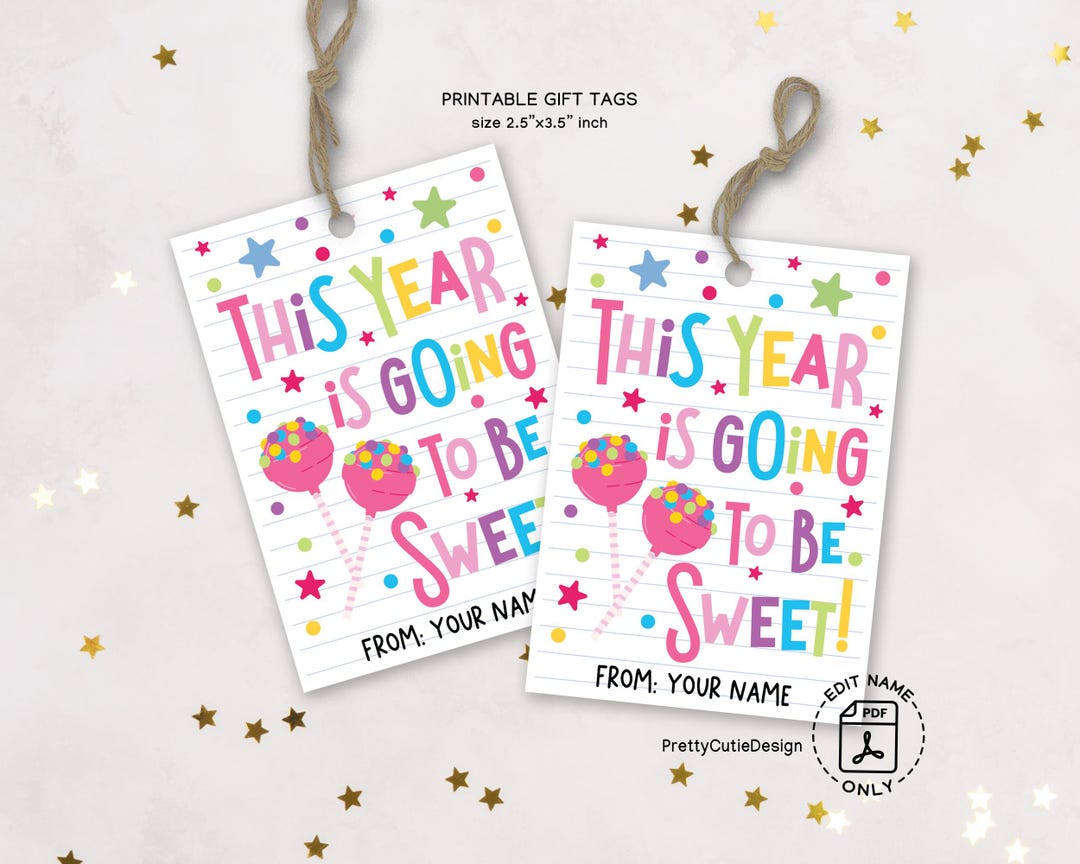 Candy Theme Back to School Gift Tags: Printable Classroom Treat Tags ...