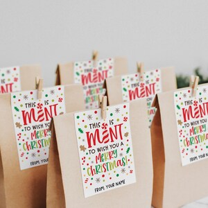 Peppermint Candy Holiday Gift Tags, This is Mint to Wish You a Merry ...