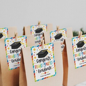 Kindergarten Graduation Gift Tag Printable, Congrats Kindergarten ...