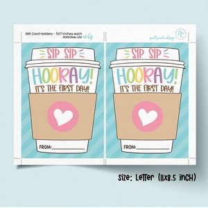 Sip Sip Hooray It's the First Day, Back to School Coffee Teacher Frappe ...