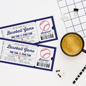 Baseball Game Ticket Gift Template, Baseball Gift Certificate Birthday ...