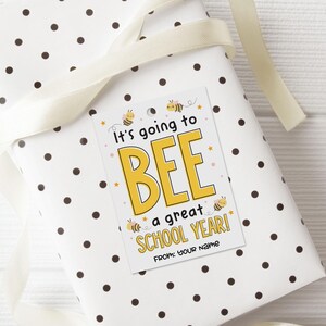 First Day of School Bee Gift Tags: Printable Teacher/student Treats ...