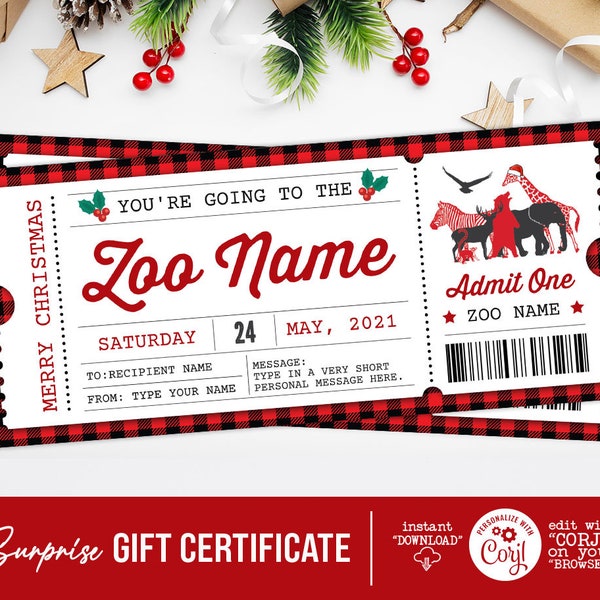 Custom Zoo Ticket - Etsy