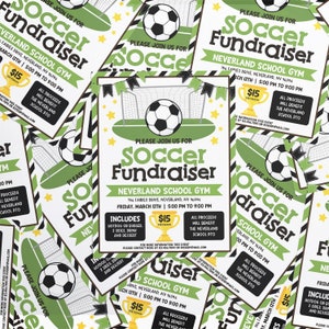 Soccer Fundraiser Flyer Editable Template, School Fundraiser Template ...