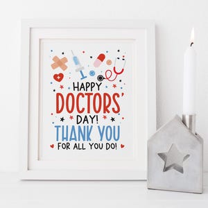 Happy Doctor’s Day Appreciation Sign, Thank You Doctor Poster ...