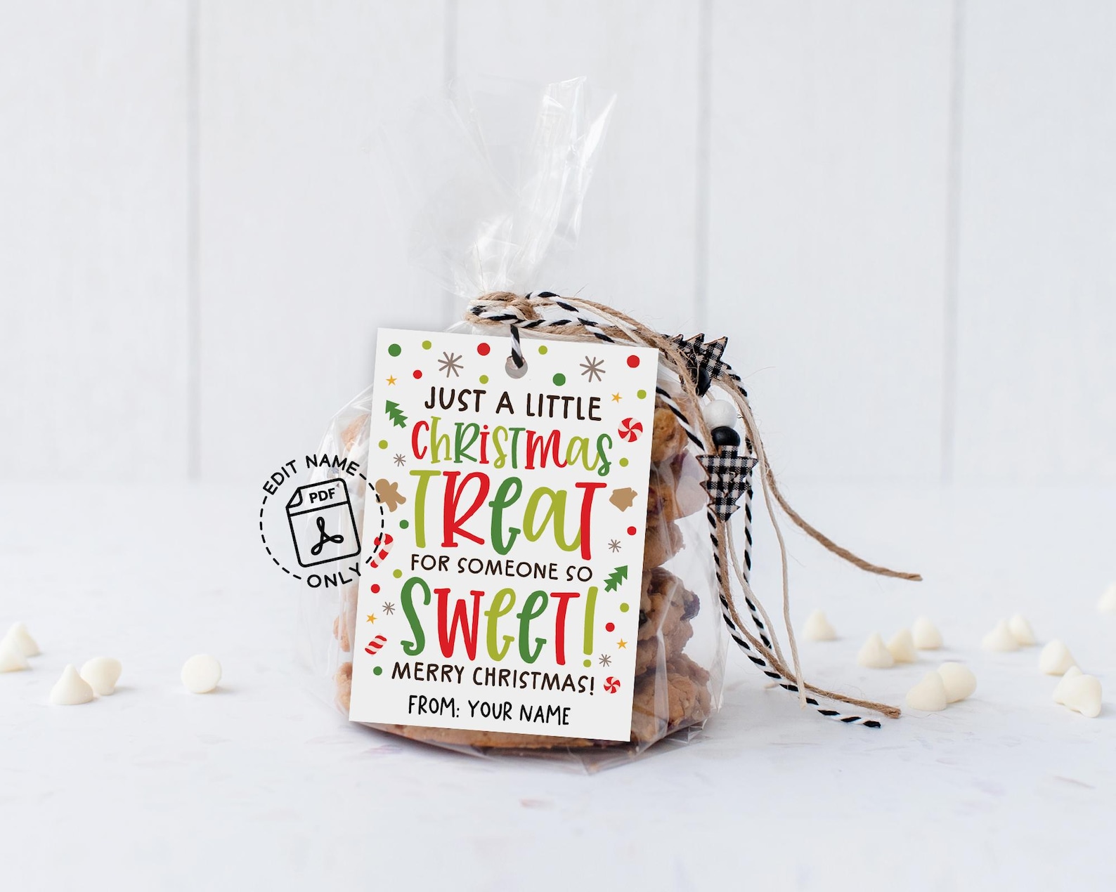 Christmas Treat Gift Tags Printable, Someone so Sweet, Holiday Bakery ...
