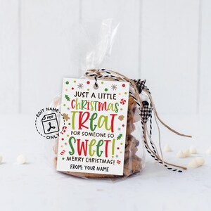 Christmas Sweet Treat Tags, A Little Christmas Treat for Someone Sweet ...