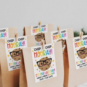 End of School Year Gift Tag, Last Day of School Gifts Tags, Chip Chip ...