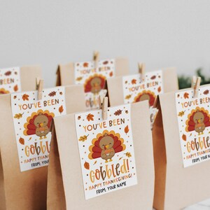 You've Been Gobbled Thanksgiving Gift Tags Printable, Fall Thank You ...