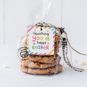 Easter Printable Gift Tags, Squishing You a Happy Easter Gift Tag ...