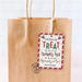 Christmas Treat Bag Gift Tags, Thank You Holiday Labels, Teacher ...