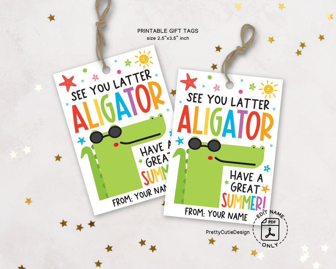 Last Day of School Gift Tag, End of School Year Gifts, End of Year Gift ...