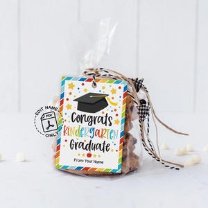 Kindergarten Graduation Gift Tag Printable, Congrats Kindergarten ...