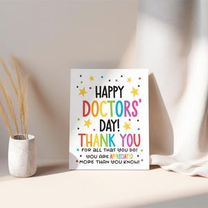 Doctor’s Day Office Sign, Printable Thank You Doctor Poster, Instant ...