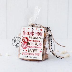 Marvelous and Magnificent Valentines Day Chocolate Gift Tag, Classroom ...