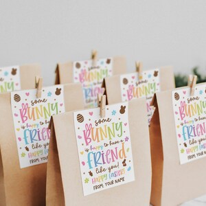 Happy Easter Printable Gift Tags, School Easter Classroom Gift Tag ...