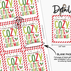 Fuzzy Blanket Christmas Gift Tags Printable, Have Yourself a Cozy ...