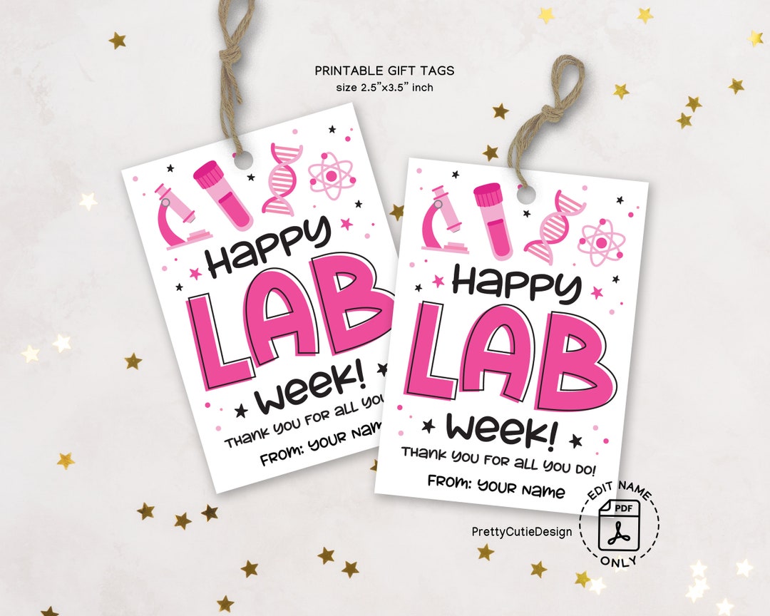 Medical Laboratory Professionals Week Appreciation Tags, Happy Lab Week ...