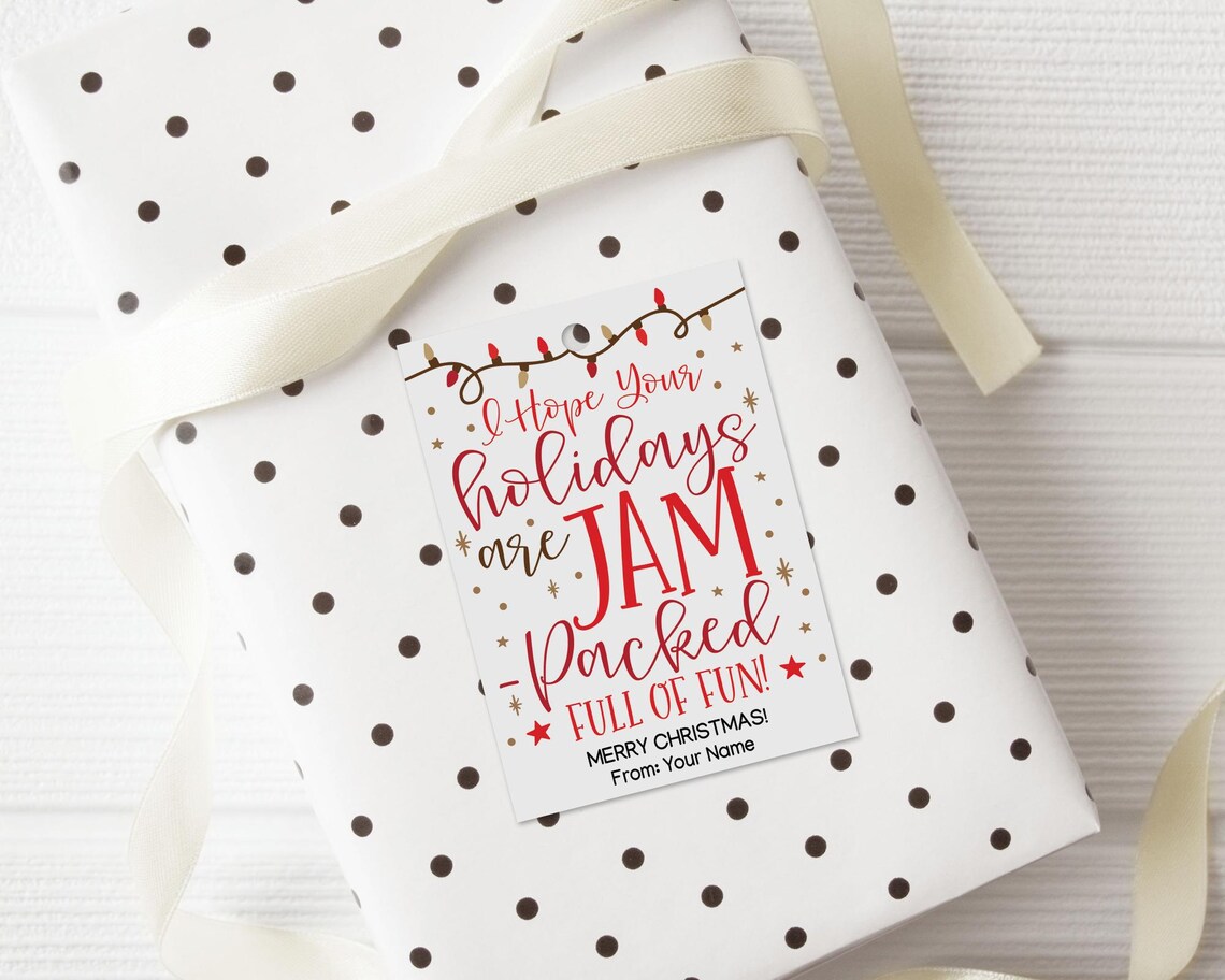 JAM Packed Christmas Gift Tags, Printable Holiday Food Labels (PDF) - Etsy