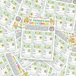 Editable St Patricks Candy Gram Fundraiser Flyer Template, St Patrick's ...