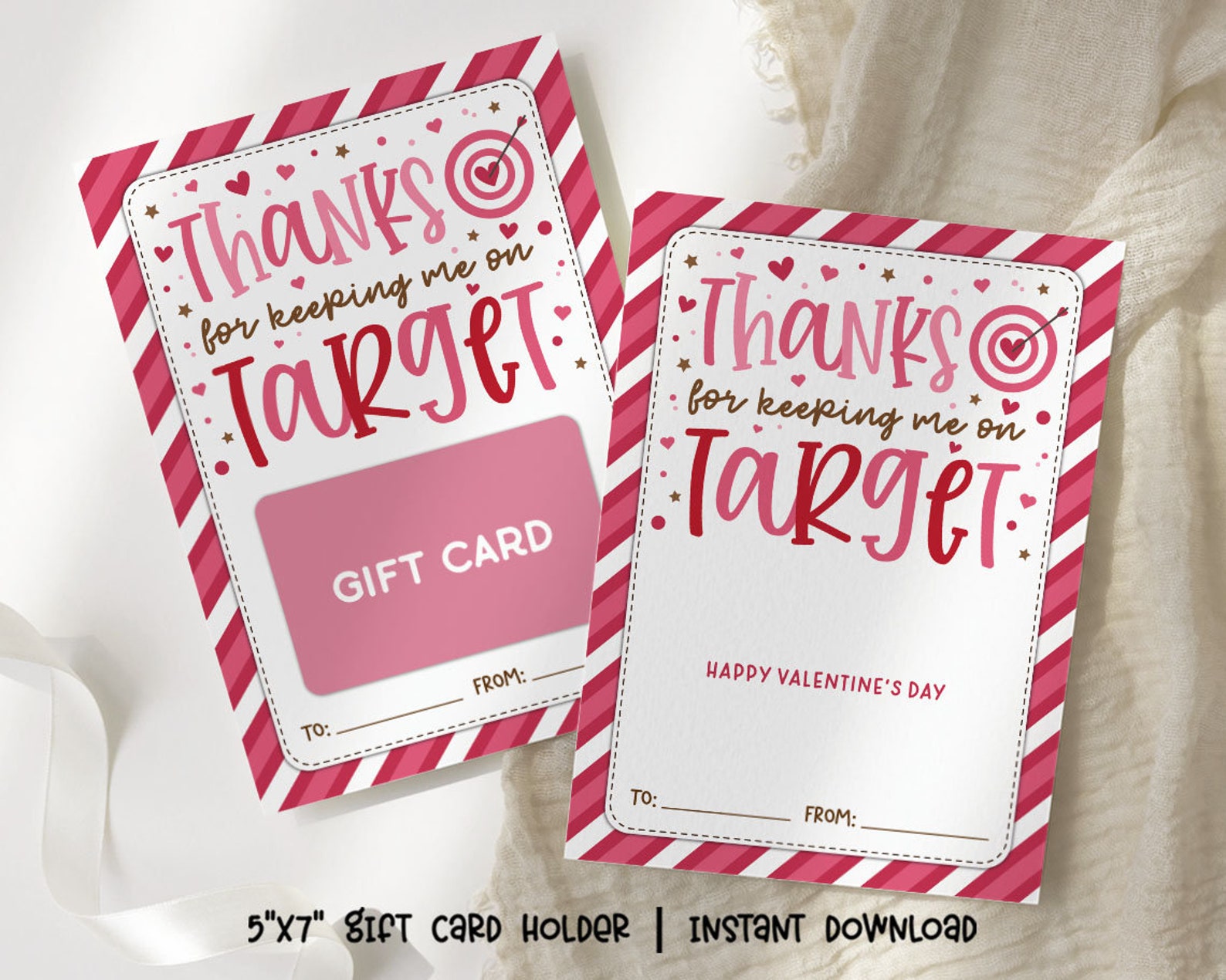 Thanks for Keeping Me on Target Valentines Day Teacher - Etsy