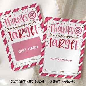 Thanks for Keeping Me on Target Valentines Day Teacher - Etsy