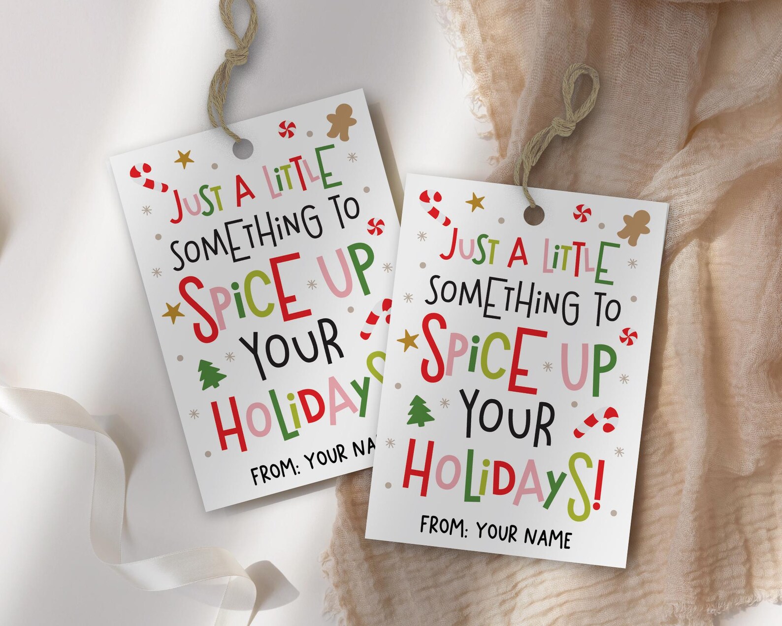 Christmas Gift Tags, Spice up Your Holidays Printable, Spicy Treat Bag ...