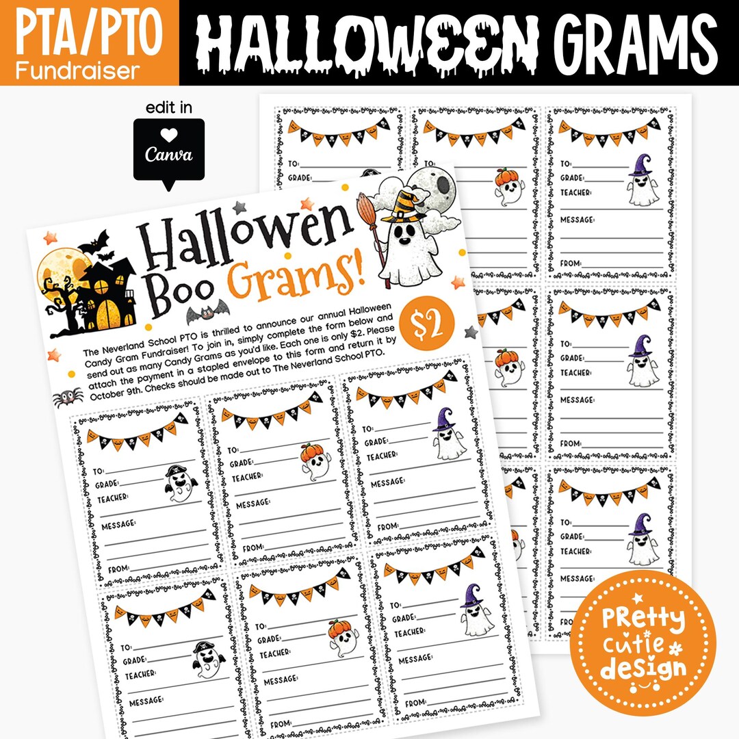 Halloween Candy Gram Sale Template, School Fundraiser Halloween Sale ...