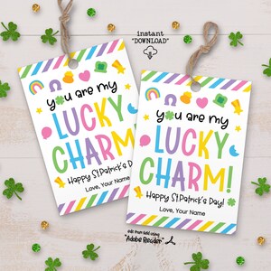 You Are My Lucky Charm Tag Printable Gift Tags, St Patty's Day ...