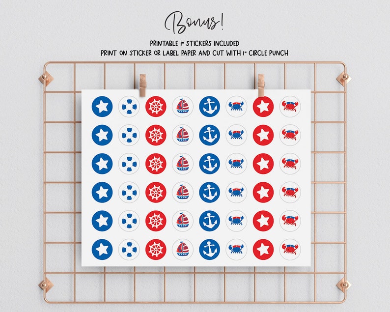 Nautical Reward Chart for Kids Simple Kids Reward Chart - Etsy