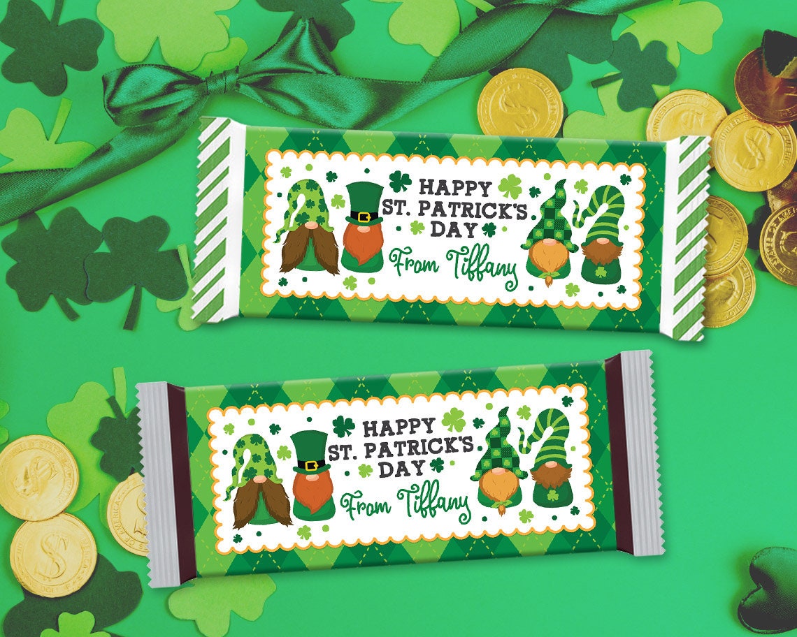 Happy St. Patrick's Day Candy Bar Wrapper Saint | Etsy